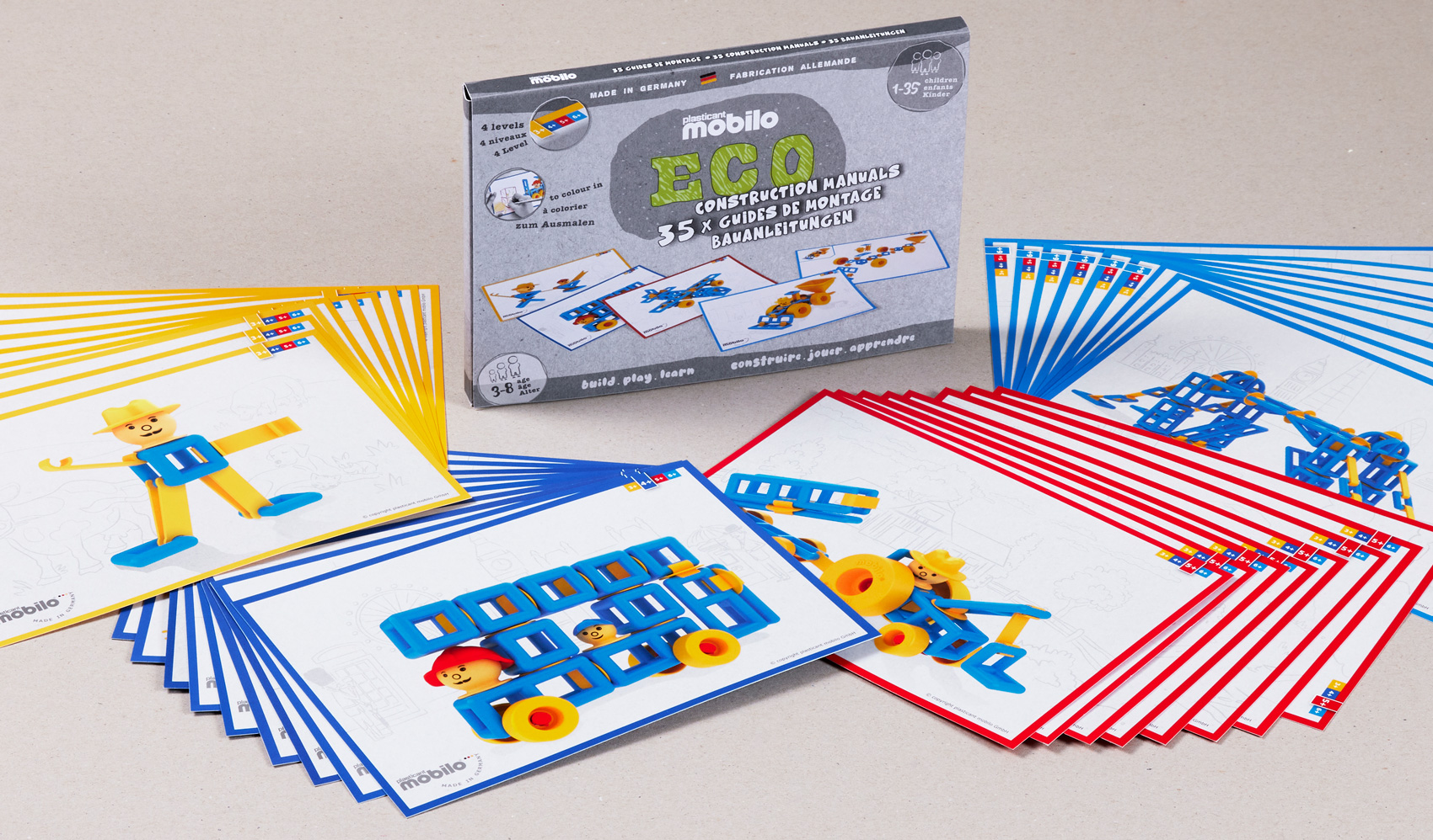 plasticant mobilo® learning toy | 35 eco-friendly printed construction ...